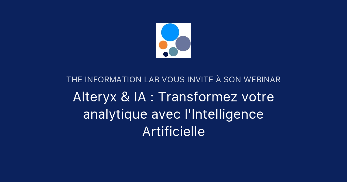 Alteryx & IA : Transformez votre analytique avec l'Intelligence ...