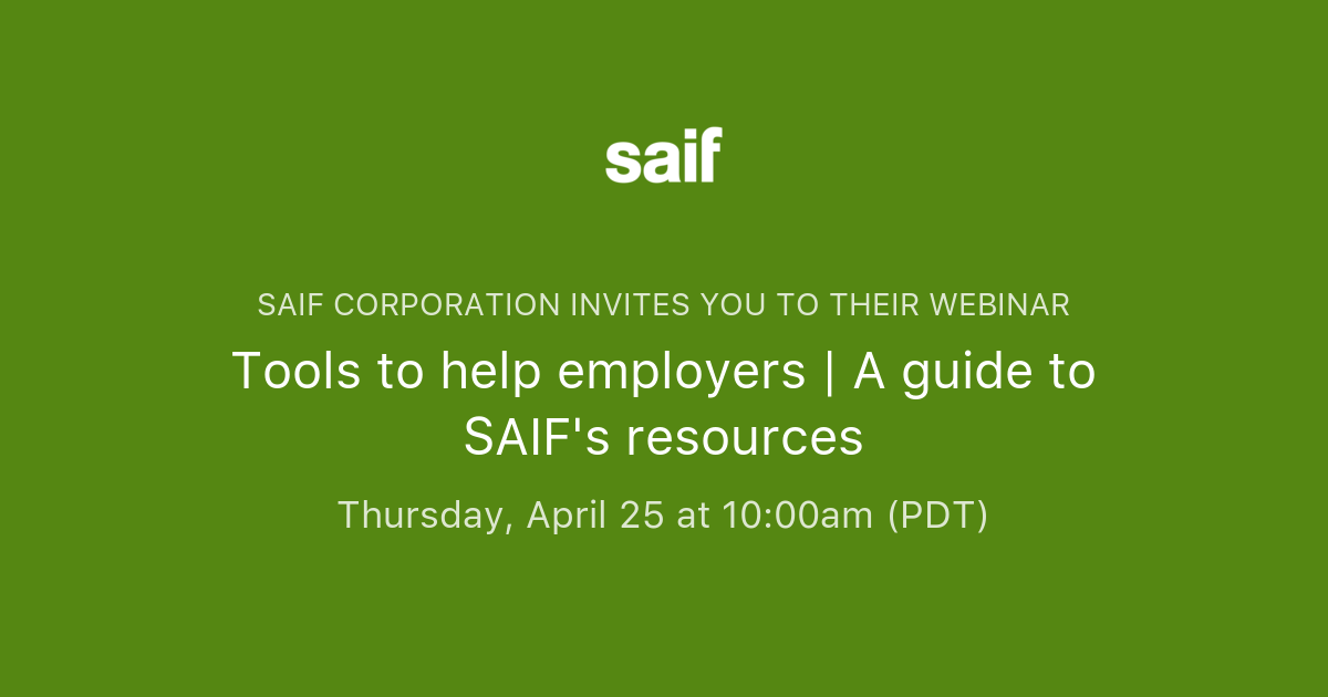 Tools to help employers | A guide to SAIF's resources | SAIF Corporation