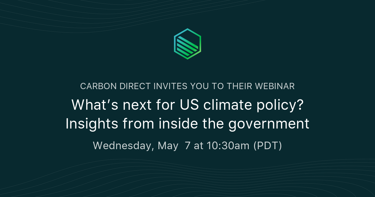 What’s next for US climate policy? Insights from inside the government ...