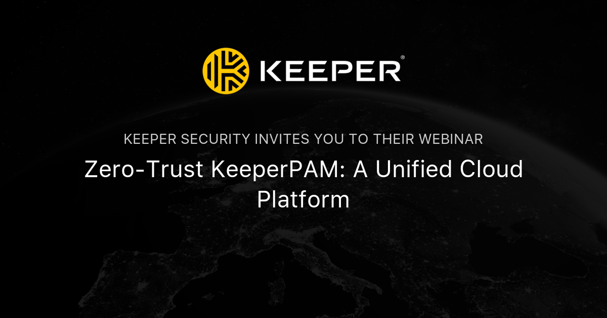 Zero-Trust KeeperPAM: A Unified Cloud Platform | Keeper Security