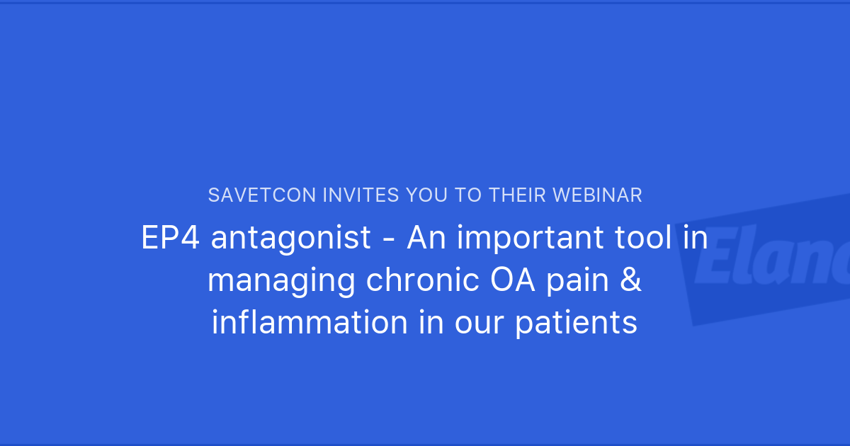 EP4 antagonist - An important tool in managing chronic OA pain ...