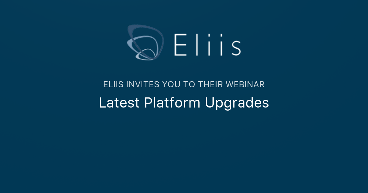 Latest Platform Upgrades | Eliis