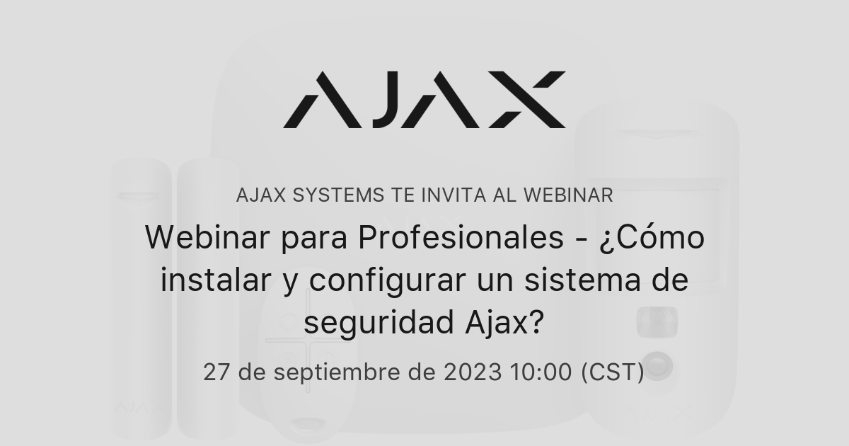 Webinar para Profesionales - ¿Cómo instalar y configurar un sistema de ...