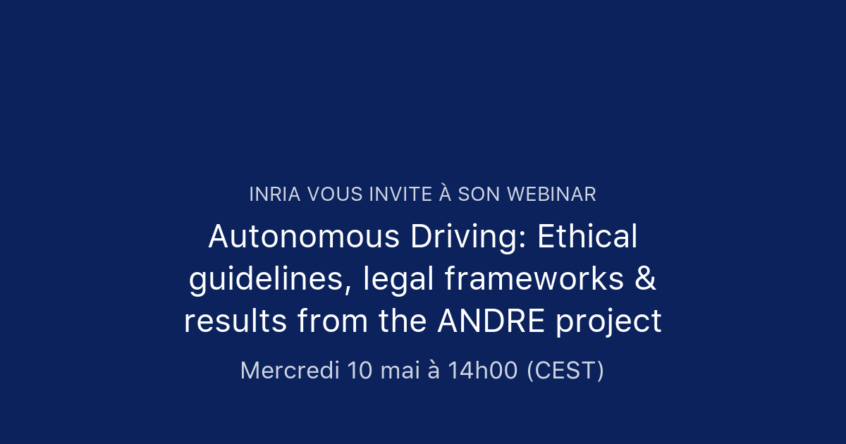 Autonomous Driving: Ethical guidelines, legal frameworks & results from ...