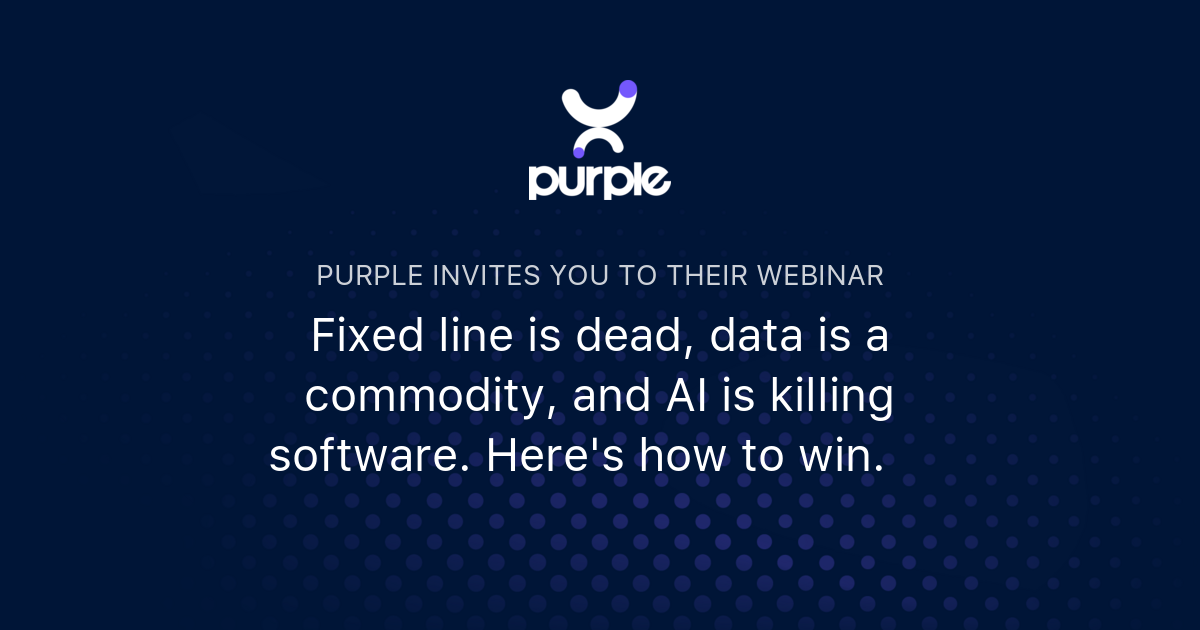 Fixed line is dead, data is a commodity, and AI is killing software ...