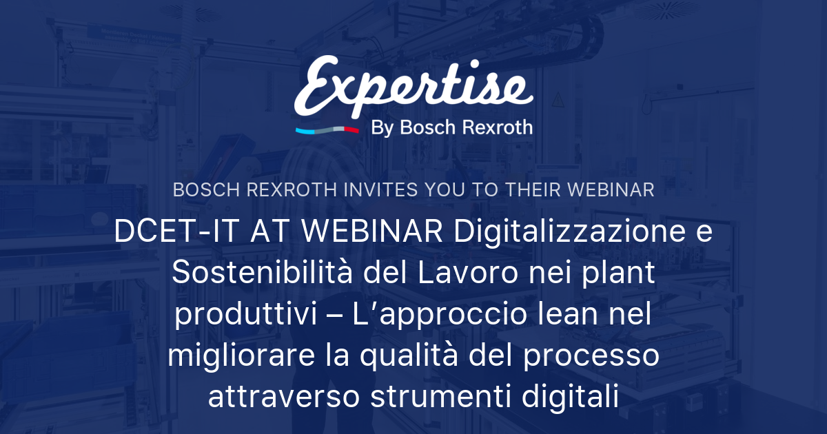 Digitalizzazione e Sostenibilità del Lavoro nei plant produttivi – L ...