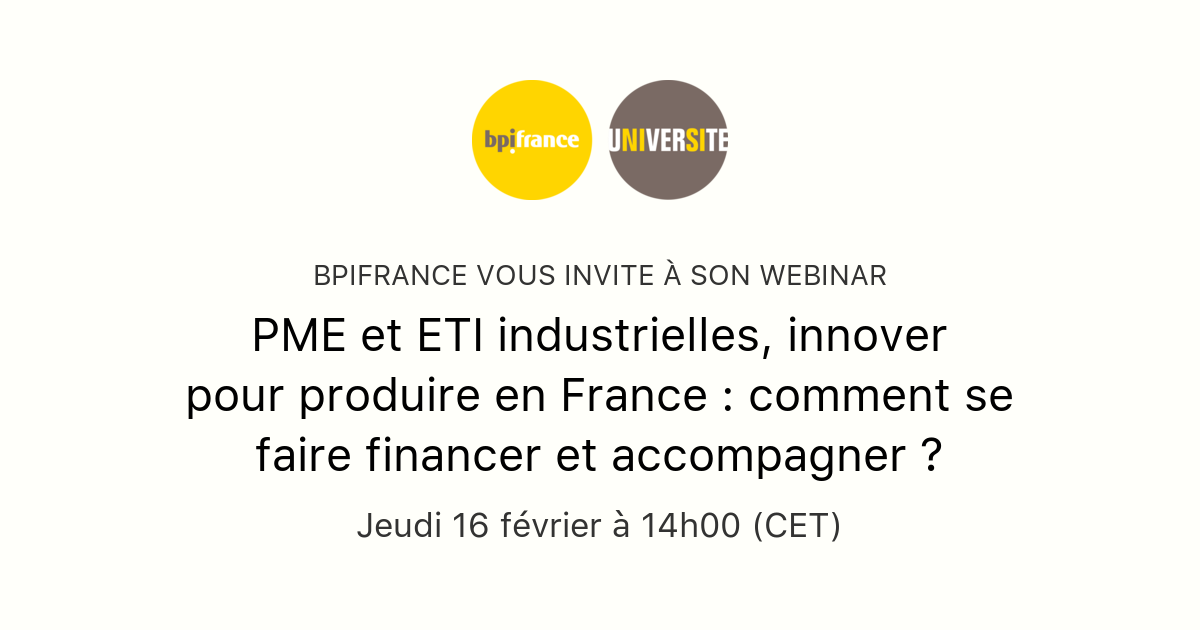 PME et ETI industrielles, innover pour produire en France : comment se ...