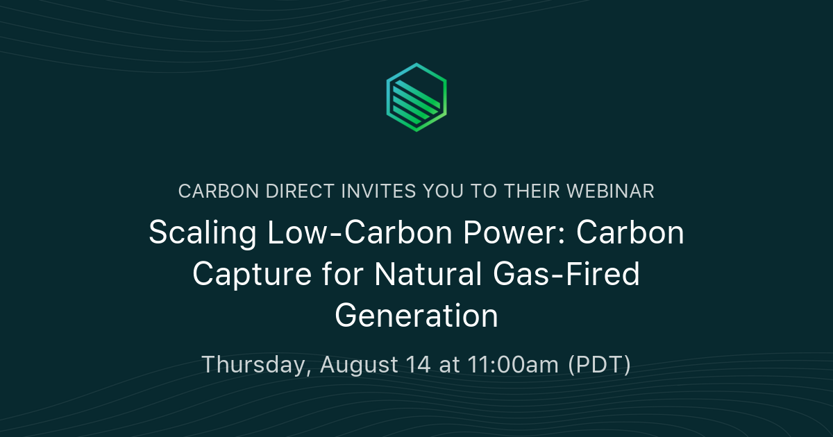 Scaling Low-Carbon Power: Carbon Capture for Natural Gas-Fired ...