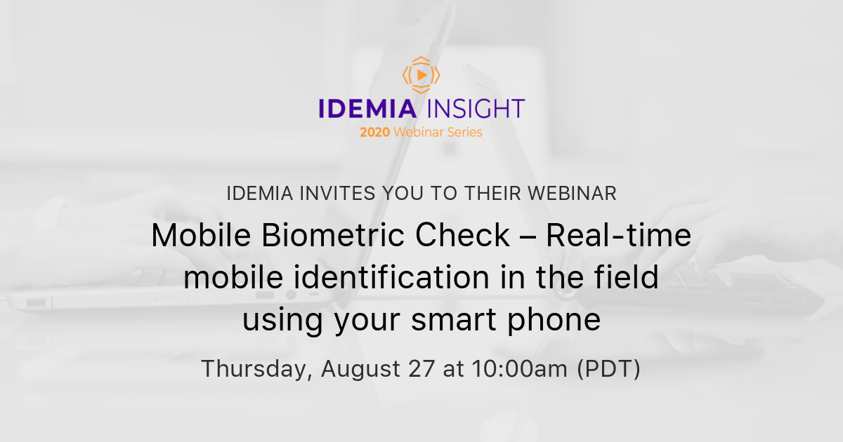 Mobile Biometric Check – Real-time mobile identification in the field ...