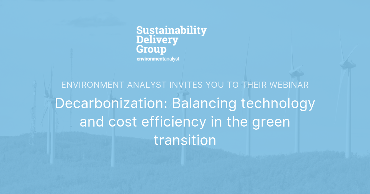 Decarbonization: Balancing technology and cost efficiency in the green ...