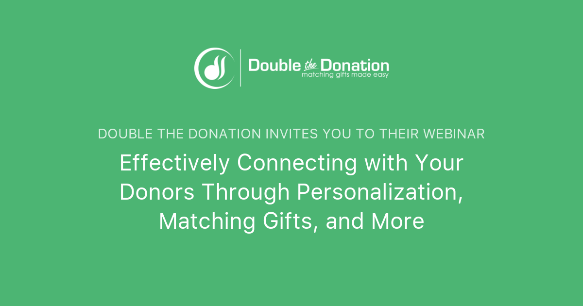 Effectively Connecting with Your Donors Through Personalization ...