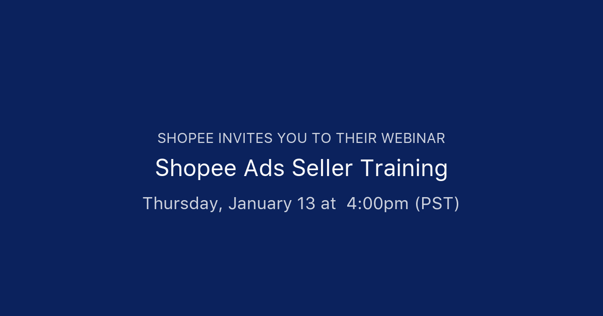 Shopee Ads Seller Training | Shopee