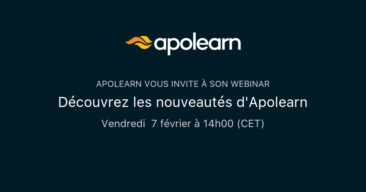 Découvrez les nouveautés d'Apolearn | Apolearn