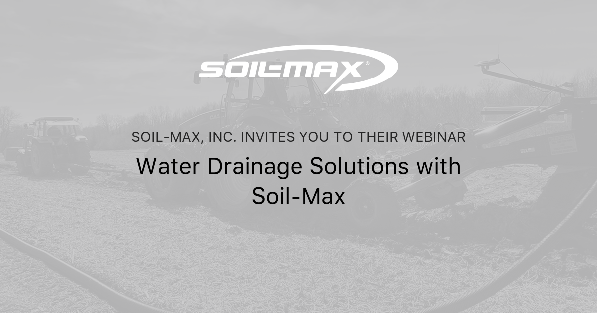 Water Drainage Solutions with Soil-Max | Soil-Max, Inc.