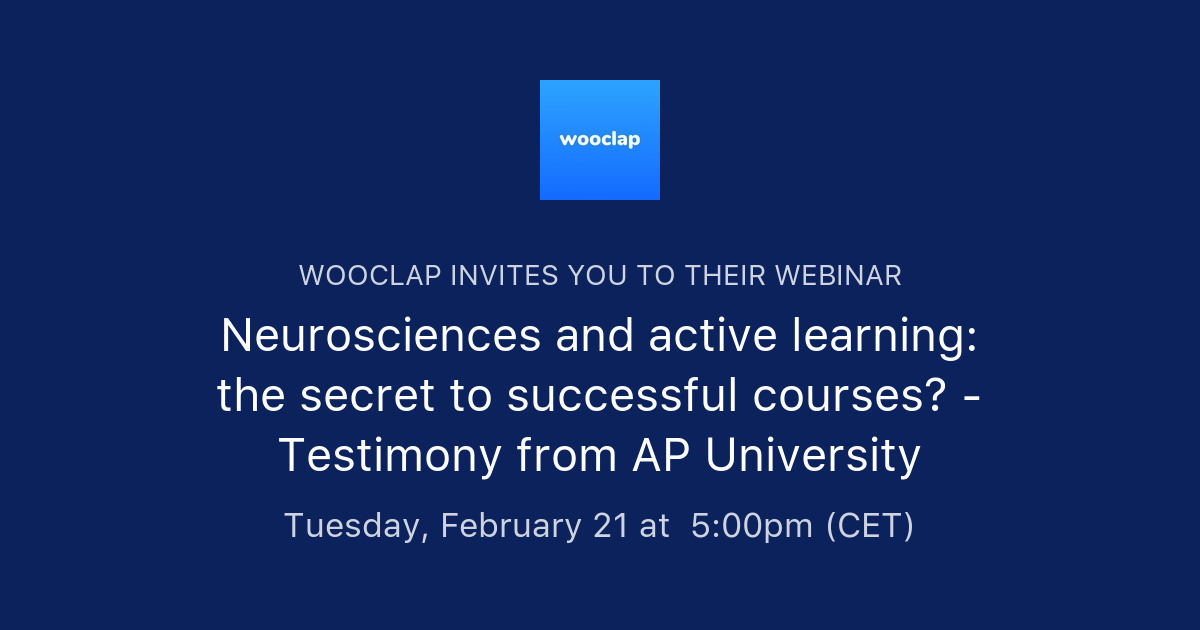 Neurosciences and active learning: the secret to successful courses ...