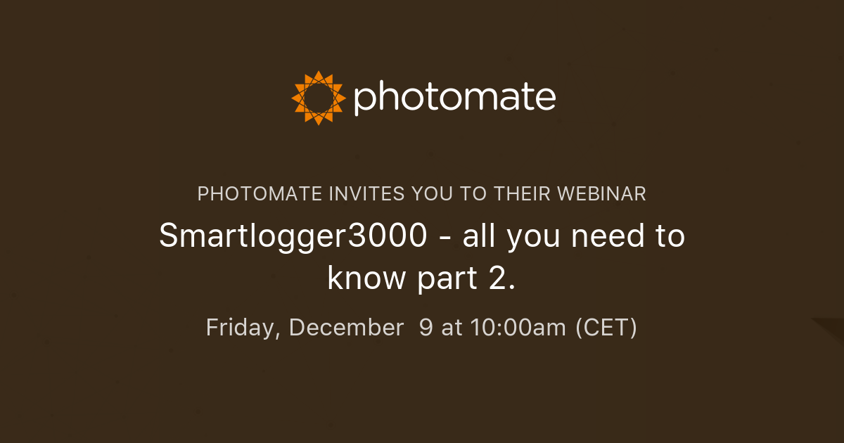 Smartlogger3000 - all you need to know part 2. | Photomate