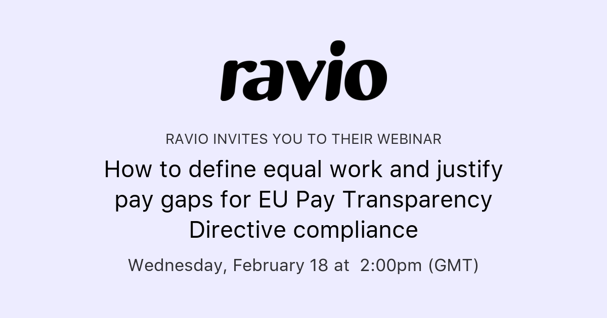 How to define equal work and justify pay gaps for EU Pay Transparency ...
