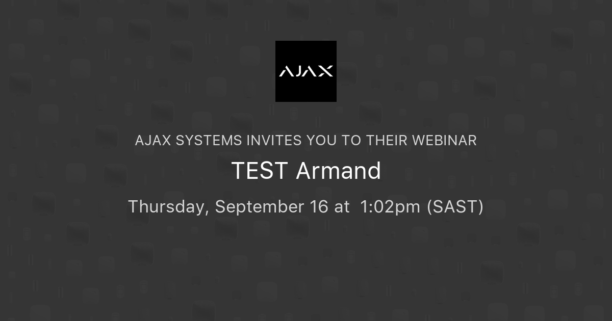 TEST Armand | Ajax Systems