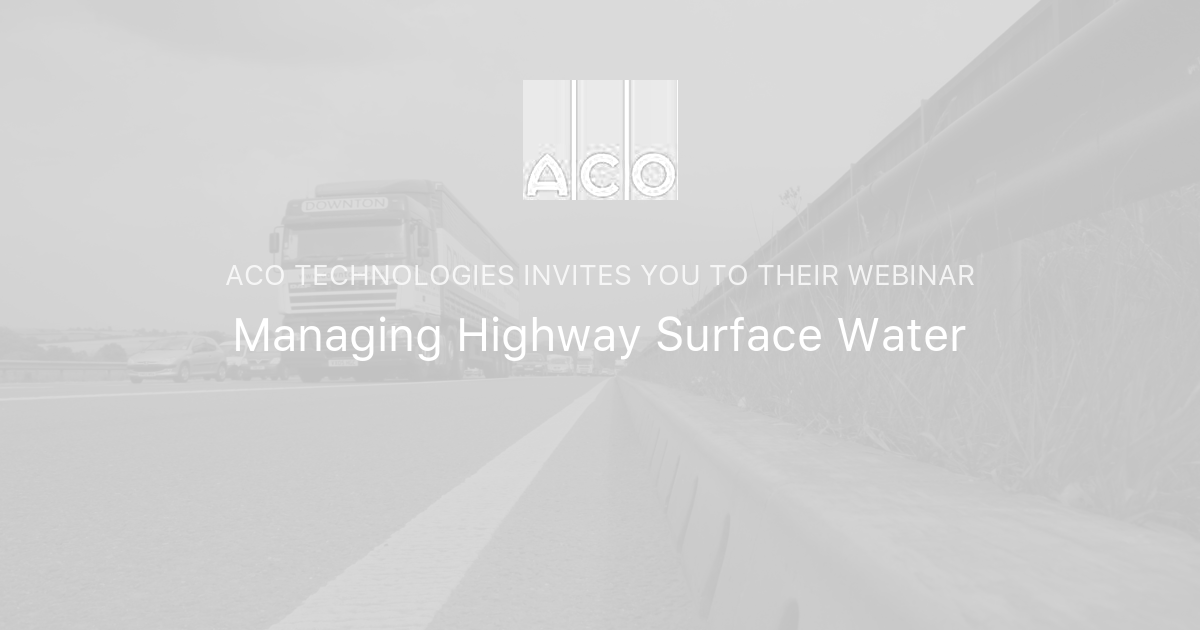 Managing Highway Surface Water | ACO Technologies