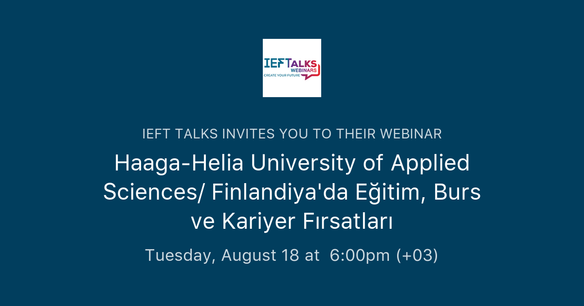 Haaga-Helia University of Applied Sciences/ Finlandiya'da Eğitim, Burs ve Kariyer Fırsatları ...
