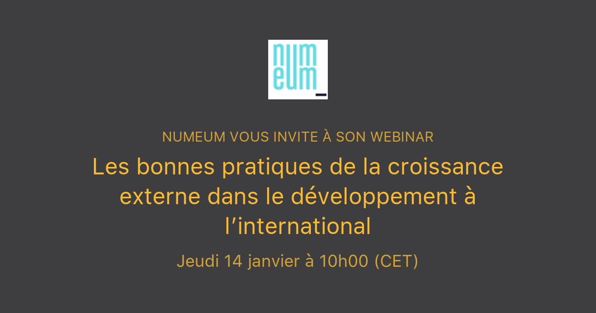 Les bonnes pratiques de la croissance externe dans le développement à l ...