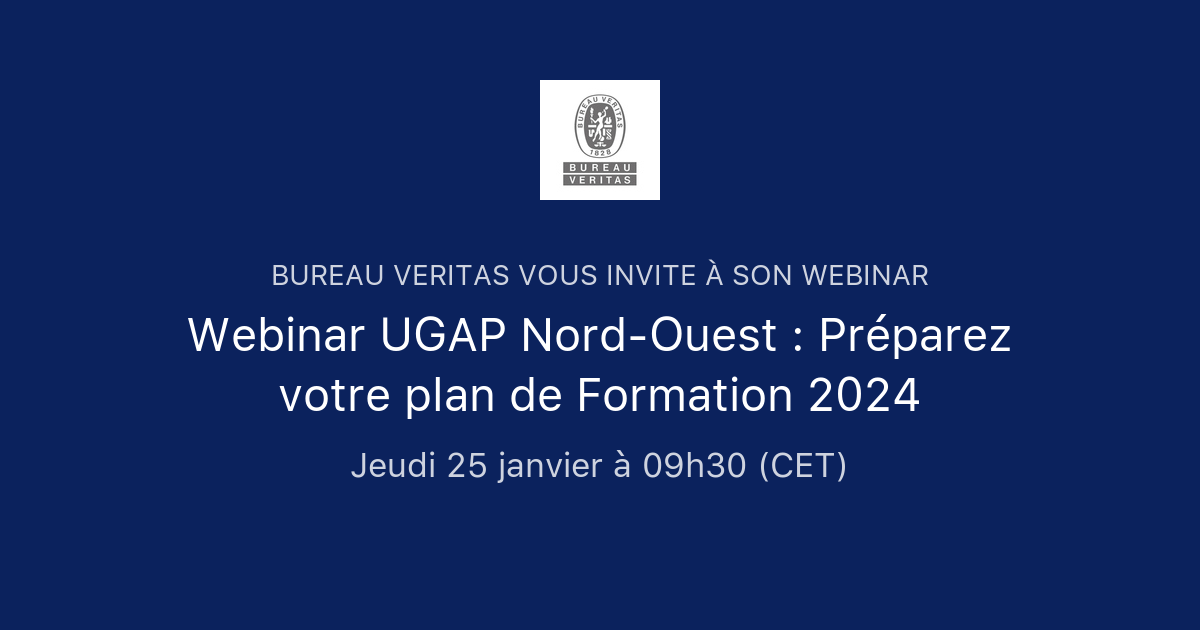 Webinar UGAP Nord-Ouest : Préparez votre plan de Formation 2024 ...