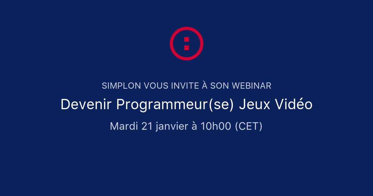 Devenir Programmeur(se) Jeux Vidéo | Simplon