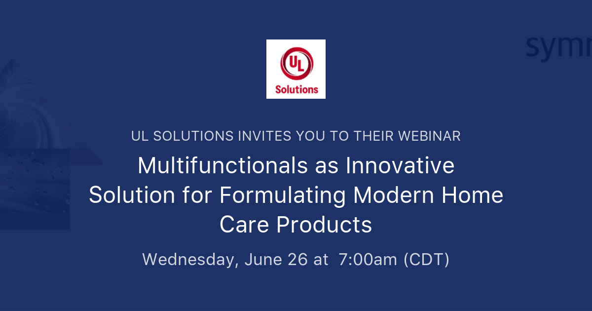 Multifunctionals as Innovative Solution for Formulating Modern Home ...