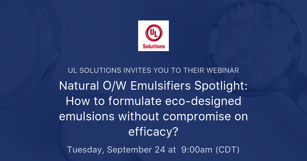 Natural O/W Emulsifiers Spotlight: How to formulate eco-designed ...