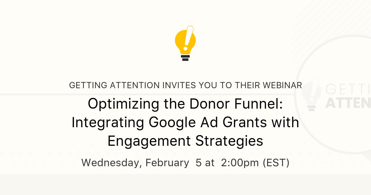 Optimizing the Donor Funnel: Integrating Google Ad Grants with ...