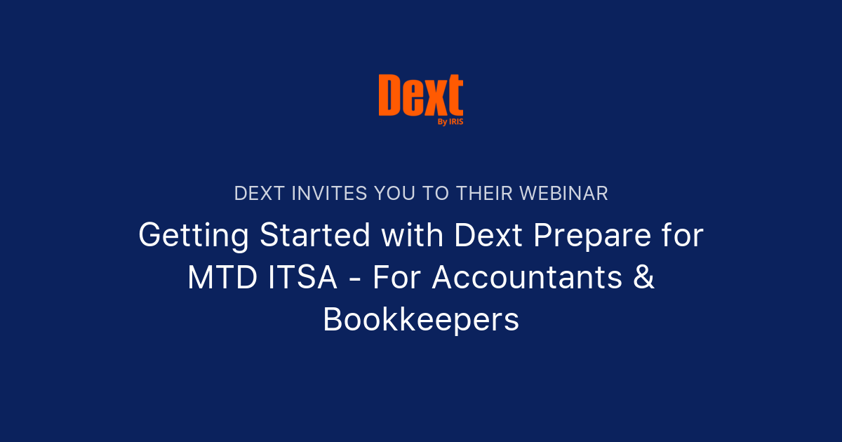Getting Started with Dext Prepare for MTD ITSA - For Accountants ...