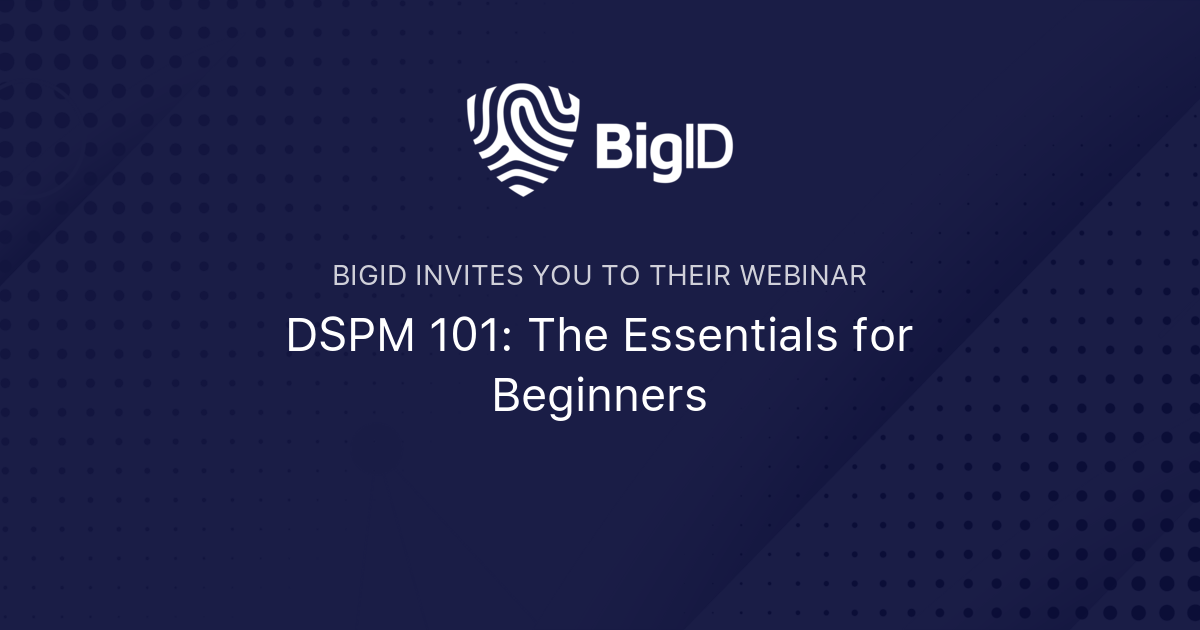 DSPM 101: The Essentials for Beginners | BigID