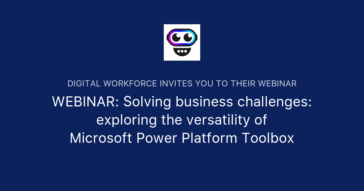 WEBINAR: Solving business challenges: exploring the versatility of ...