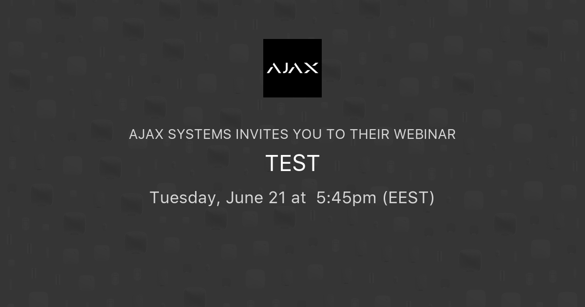 TEST | Ajax Systems