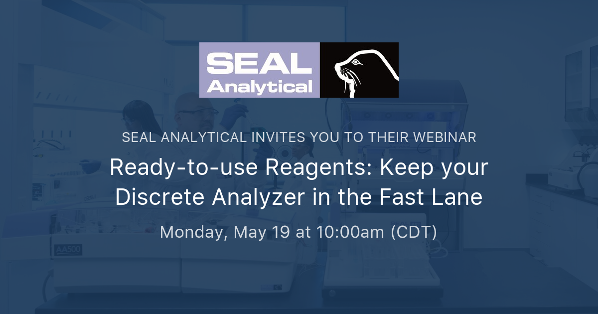 Ready-to-use Reagents: Keep your Discrete Analyzer in the Fast Lane ...