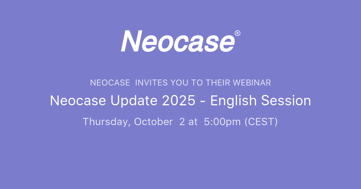 Neocase Update 2025 - English Session | Neocase