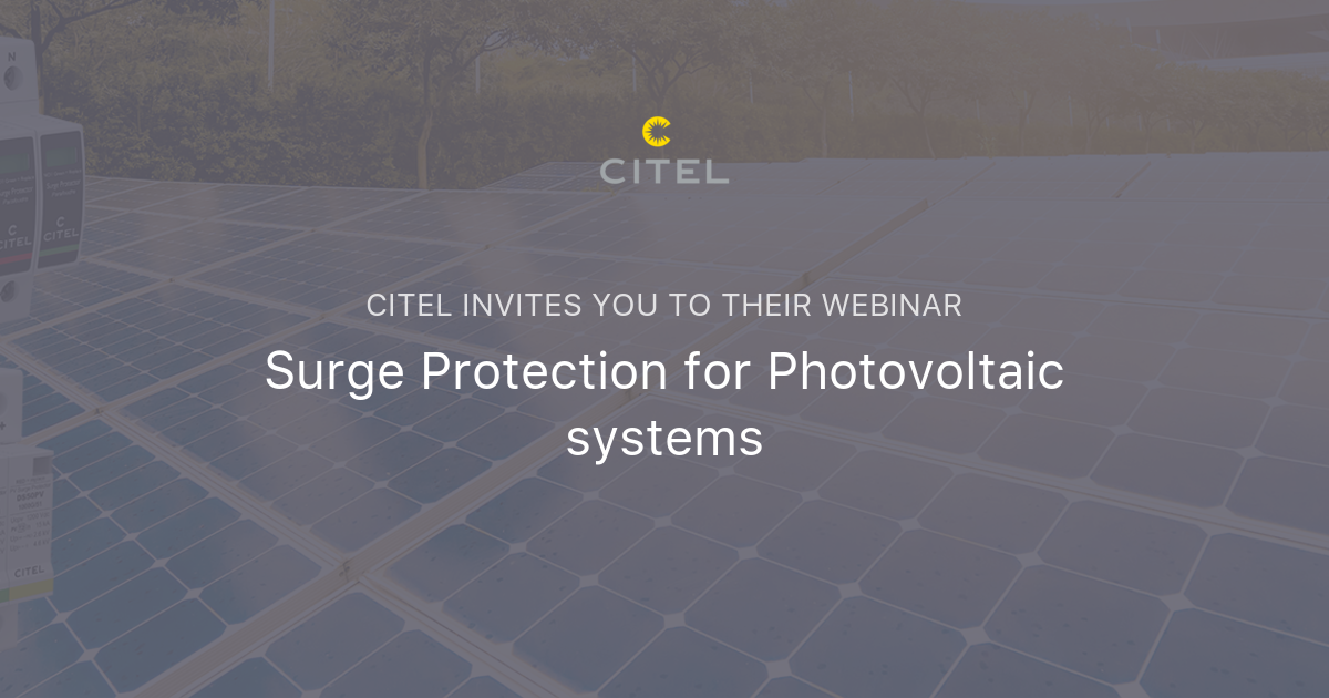 Surge Protection for Photovoltaic systems | CITEL
