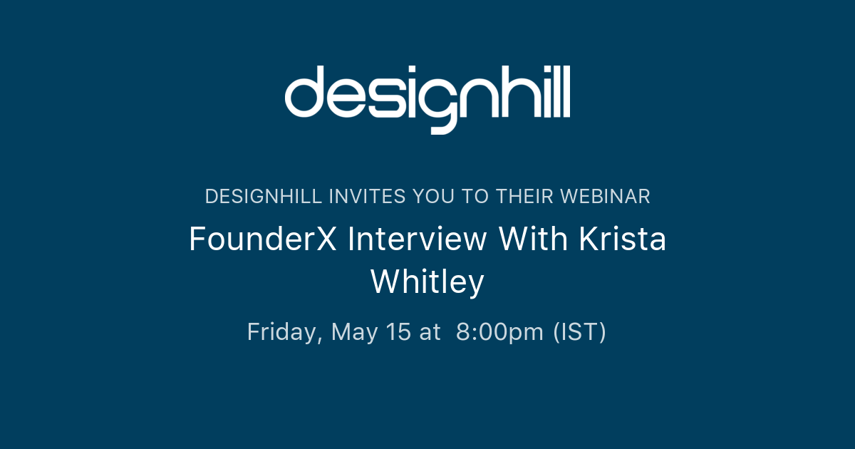 FounderX Interview With Krista Whitley | Designhill