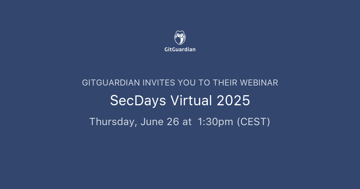 SecDays Virtual 2025 | GitGuardian