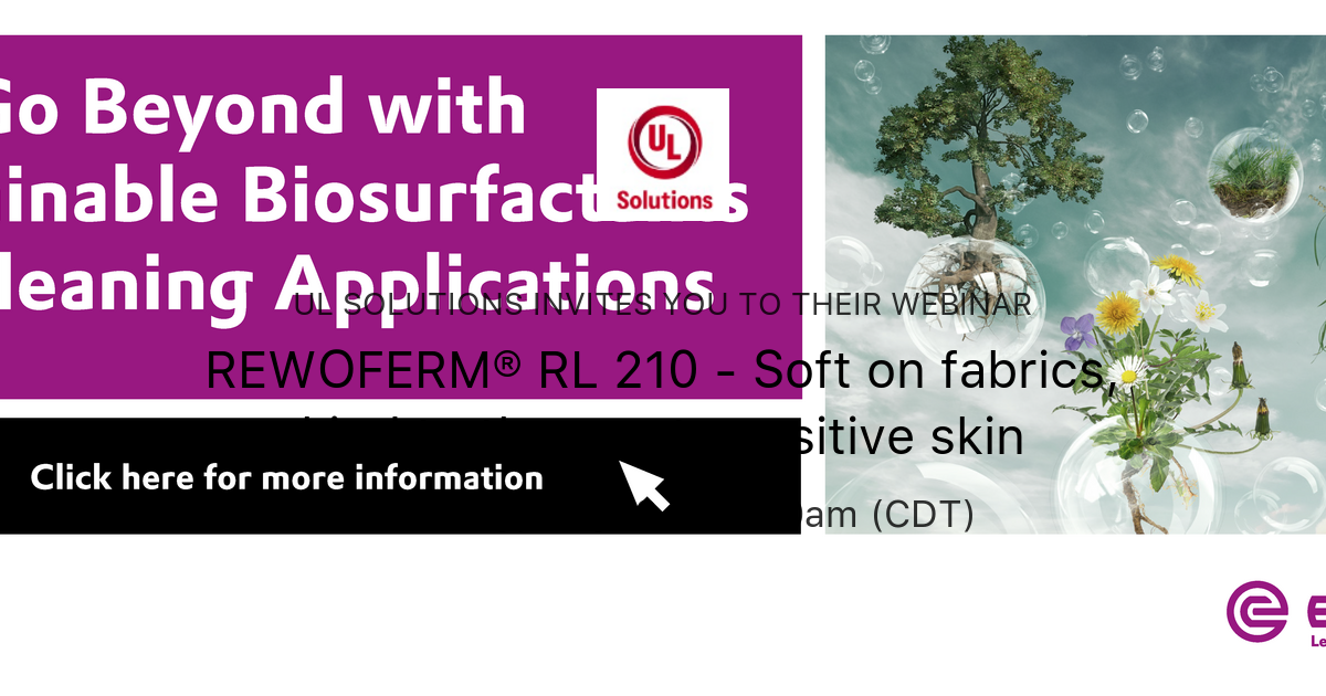 REWOFERM® RL 210 - Soft on fabrics, kind to the most sensitive skin | UL Solutions
