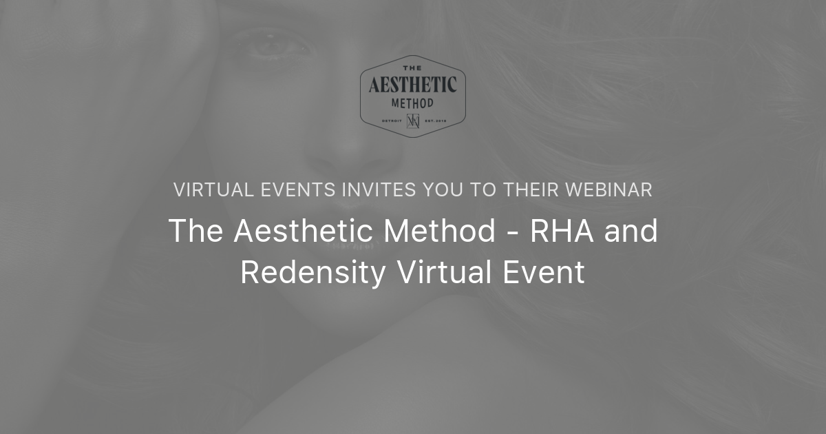 The Aesthetic Method - RHA and Redensity Virtual Event | Virtual Events