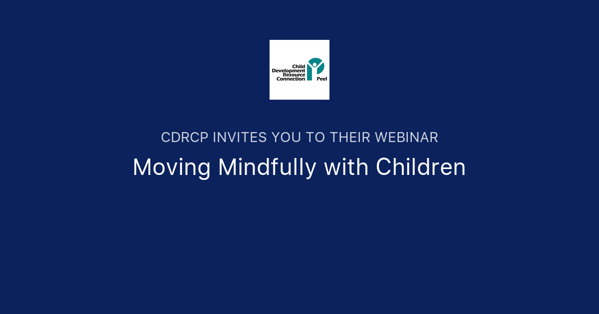 Moving Mindfully with Children | CDRCP