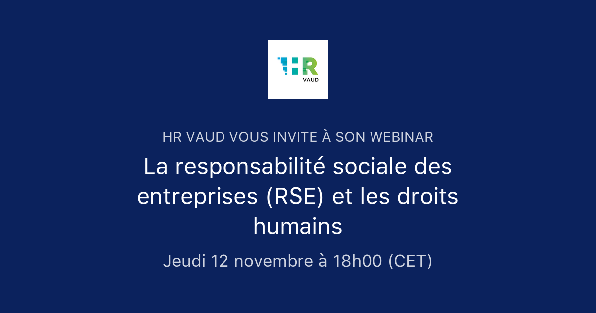 La responsabilité sociale des entreprises (RSE) et les droits humains ...