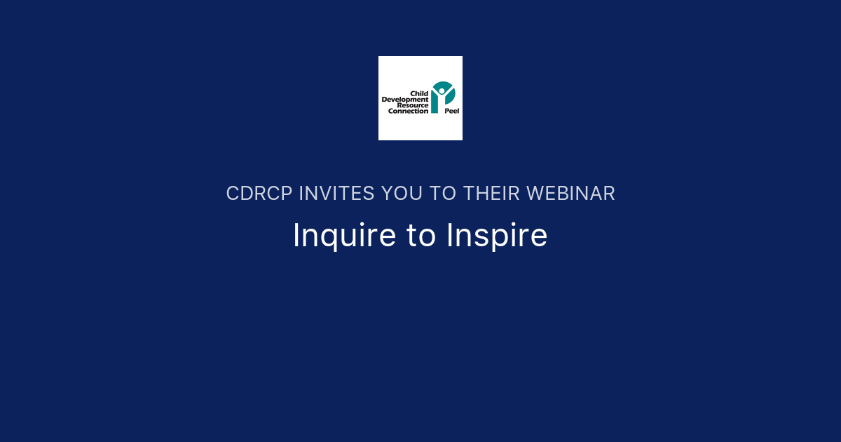 Inquire to Inspire | CDRCP
