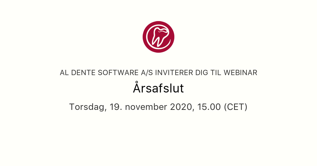 Årsafslut | al dente software A/S