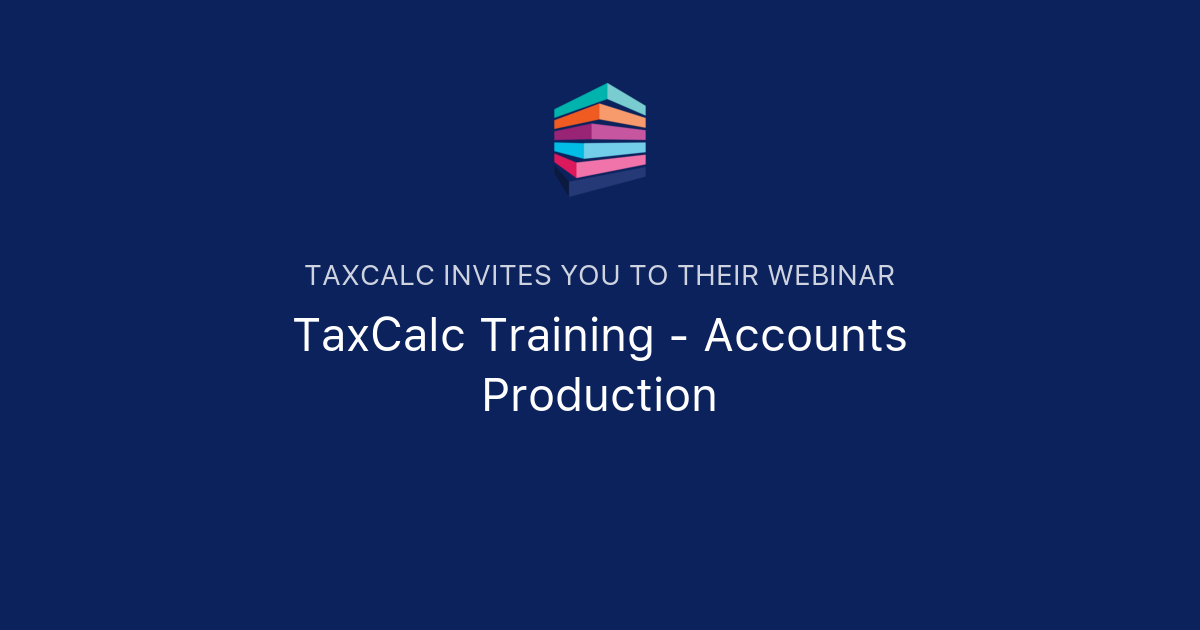 TaxCalc Training - Accounts Production | TaxCalc