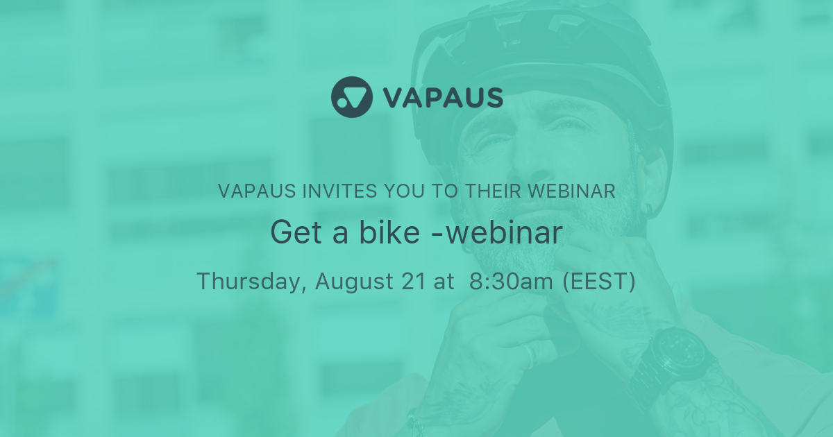 Get a bike -webinar | Vapaus