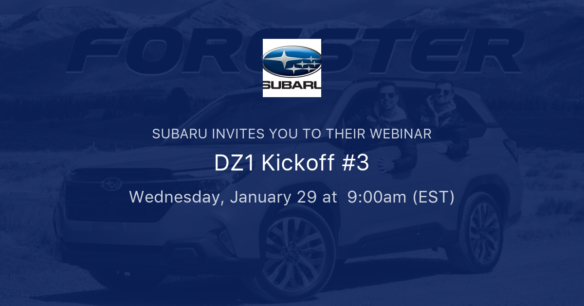 DZ1 Kickoff #3 | Subaru