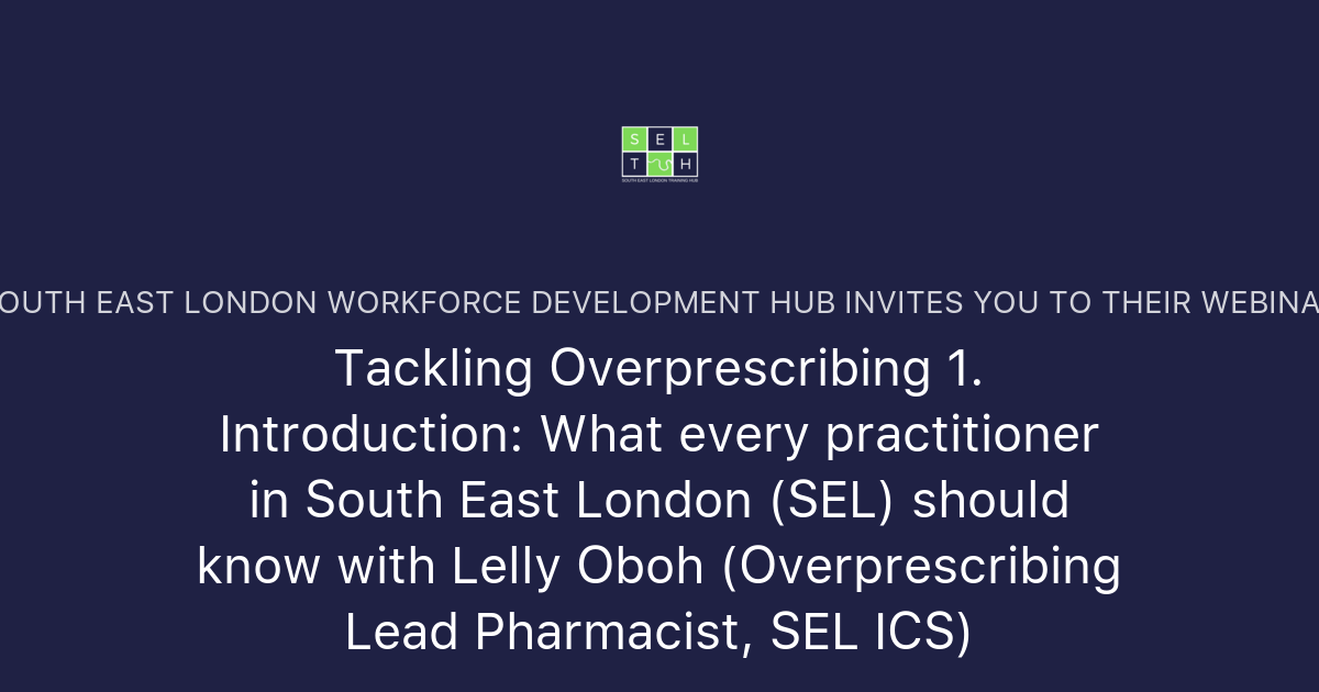Tackling Overprescribing 1. Introduction: What every practitioner in ...
