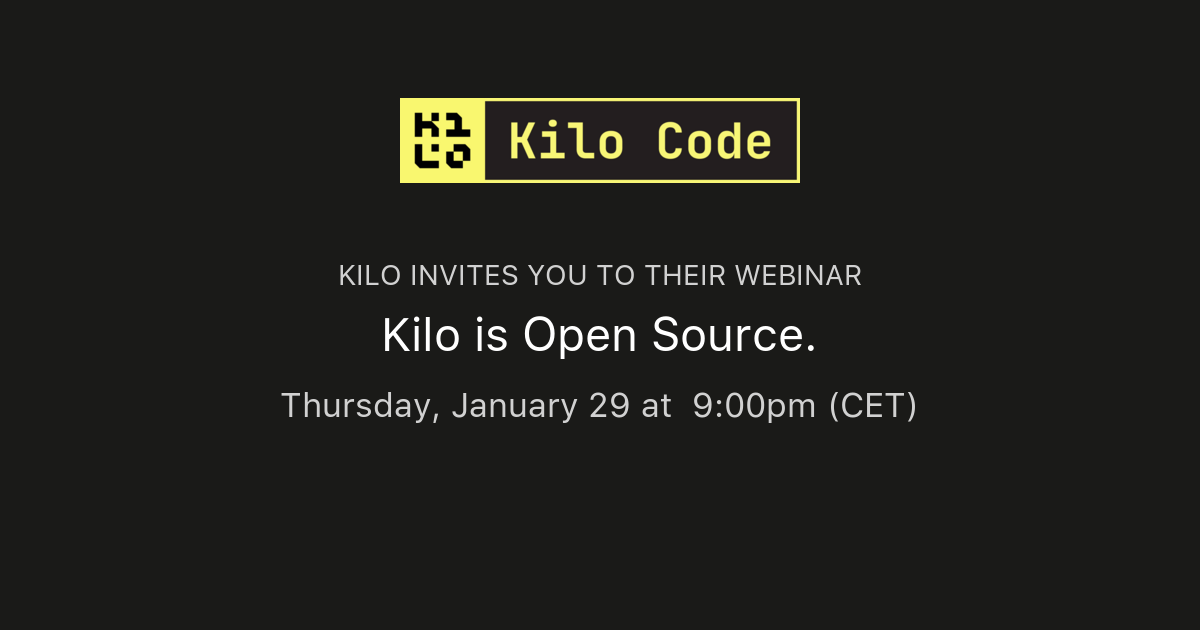 Kilo is Open Source. | Kilo